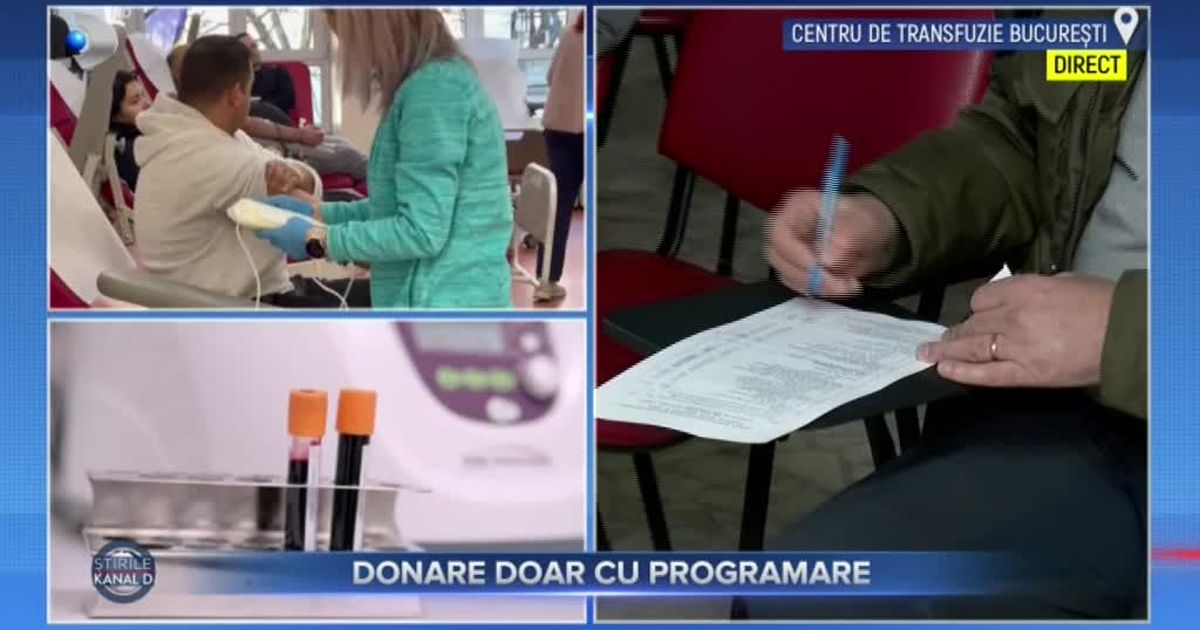 VIDEO- Donare doar cu programare. Beneficiile oferite donatorilor au ...