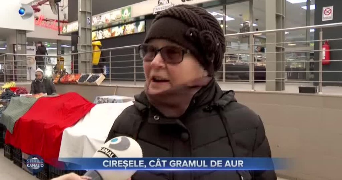 VIDEO - Primele cireșe au apărut deja pe piață. Un kilogram costă ...