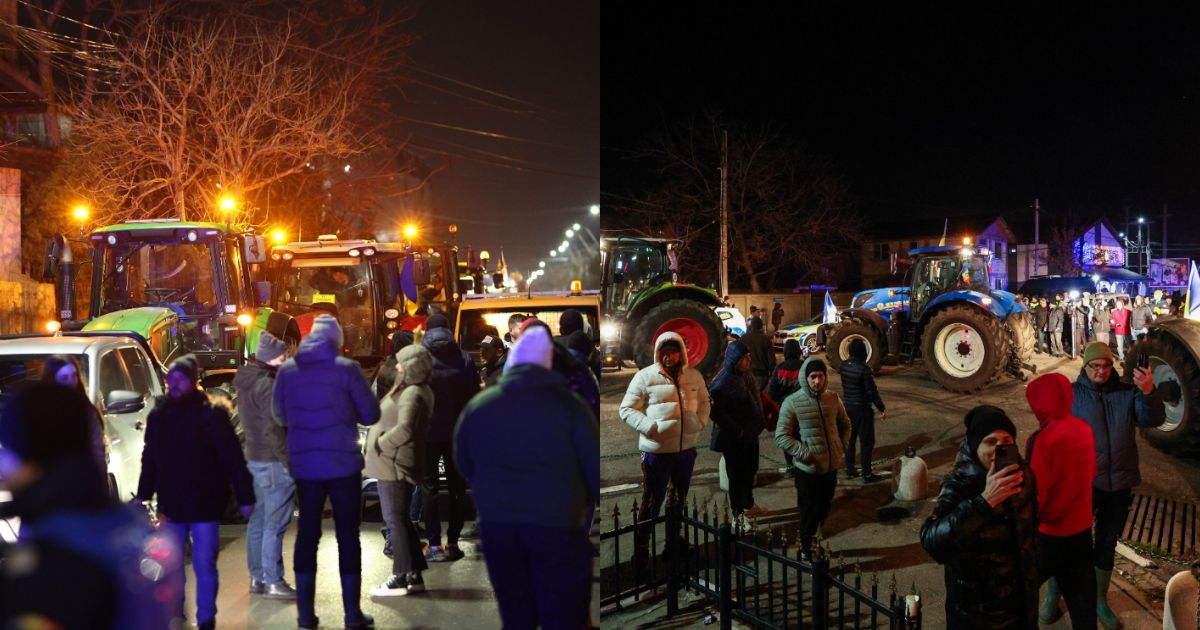 VIDEO - Ziua 9 de protest pentru transportatori și fermieri. Pe DN 2 ...