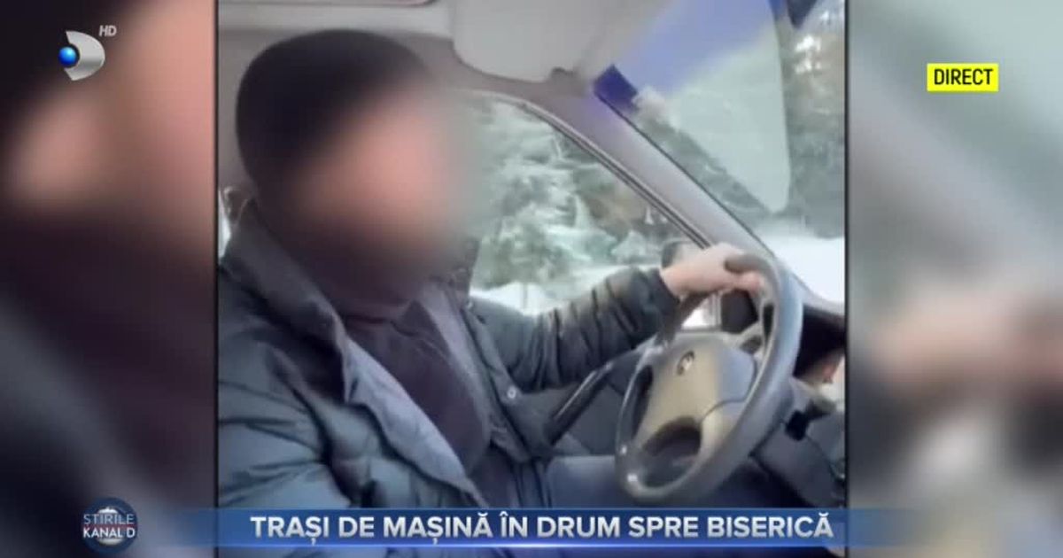 VIDEO- Trași de mașină în drum spre biserică. Șoferul a fost chiar preotul - Stirile Kanal D