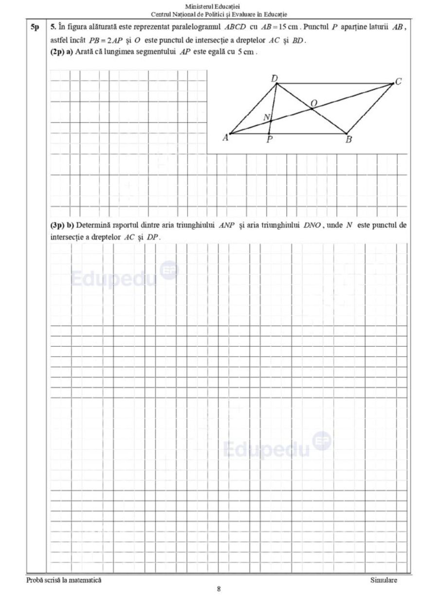 Subiecte Matematică simulare Evaluare Națională 2024: Consultă ...