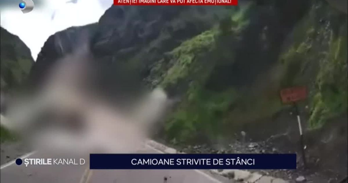 VIDEO - Stânci prăbușite în Peru după o alunecare de teren. Un camion a ...