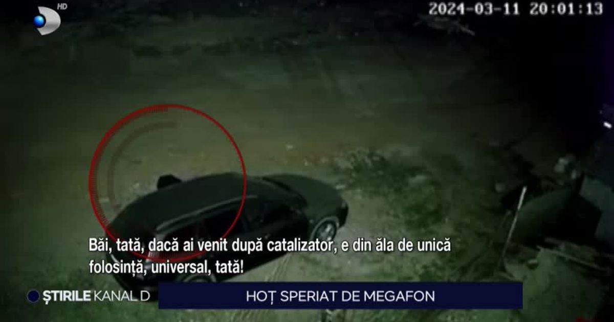 VIDEO-Hoț speriat de megafon. Ce a făcut un bărbat, după ce a încercat ...