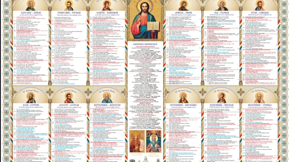 Calendar ortodox pentru aprilie 2024: Cele mai importante sărbători cu cruce roșie și cruce ...
