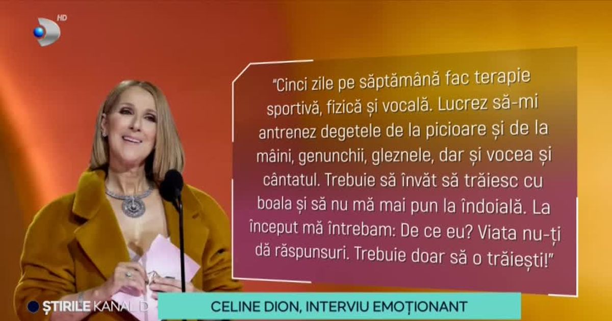 VIDEO-Celine Dion, interviu emoționant. Artista a vorbit deschis despre suferința prin care ...