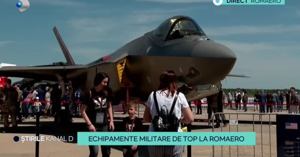 VIDEO Cel mai modern avion de luptă, pentru prima dată în România! Ce ...