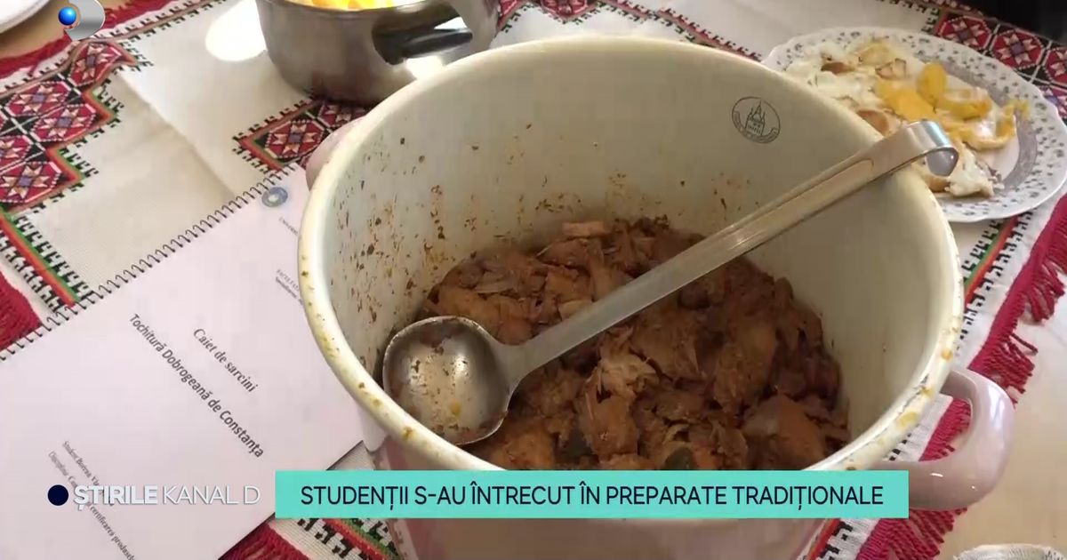 VIDEO Studenții s-au întrecut în preparate tradiționale! Ce au preparat ...