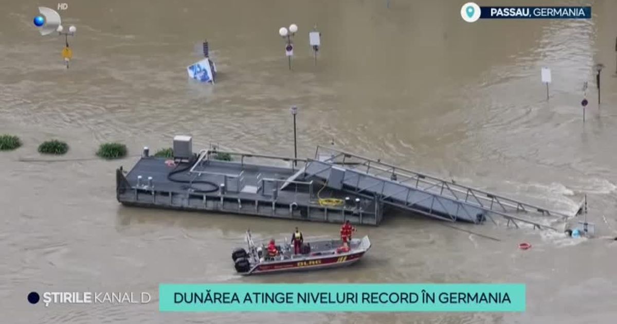 VIDEO Dunărea atinge niveluri record în Germania! Mii de oameni au fost ...
