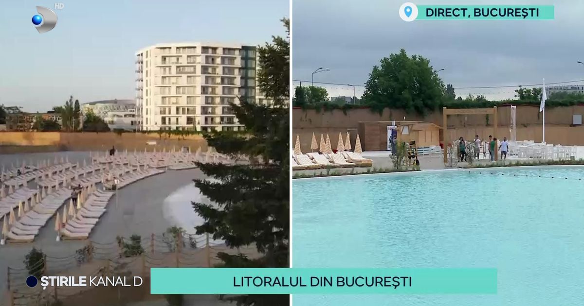 VIDEO Litoralul din București! Cât costă o zi de relaxare pe noua plajă ...