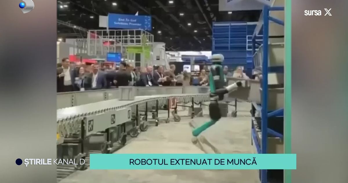 VIDEO Robotul extenuat de muncă! Mașinăria a cedat după 10 ore de lucru ...
