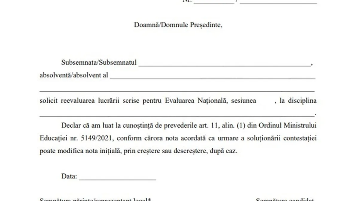 Cerere contestații Evaluare Națională 2024 - model format JPG: Cum se ...