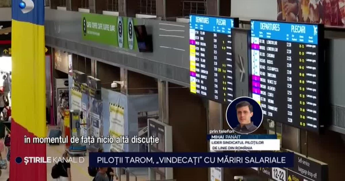 VIDEO Piloți Tarom,„vindecați” de măriri salariale. Cu cât s-a mărit ...