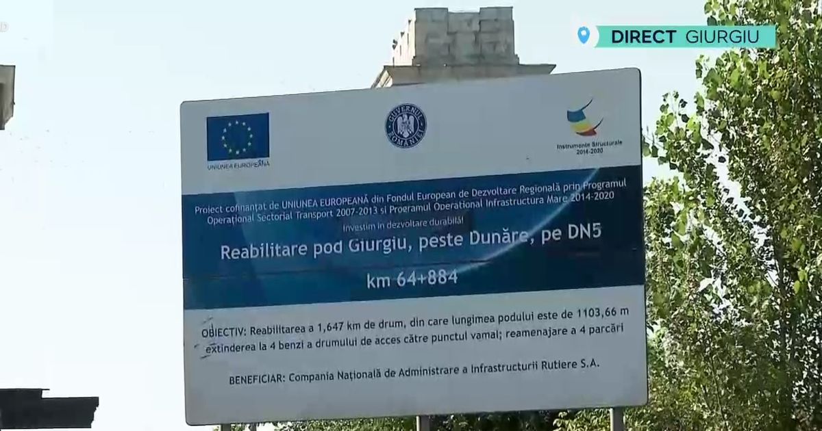 VIDEO Încep lucrările la podul Giurgiu-Ruse! Oamenii se pot aștepta la ...