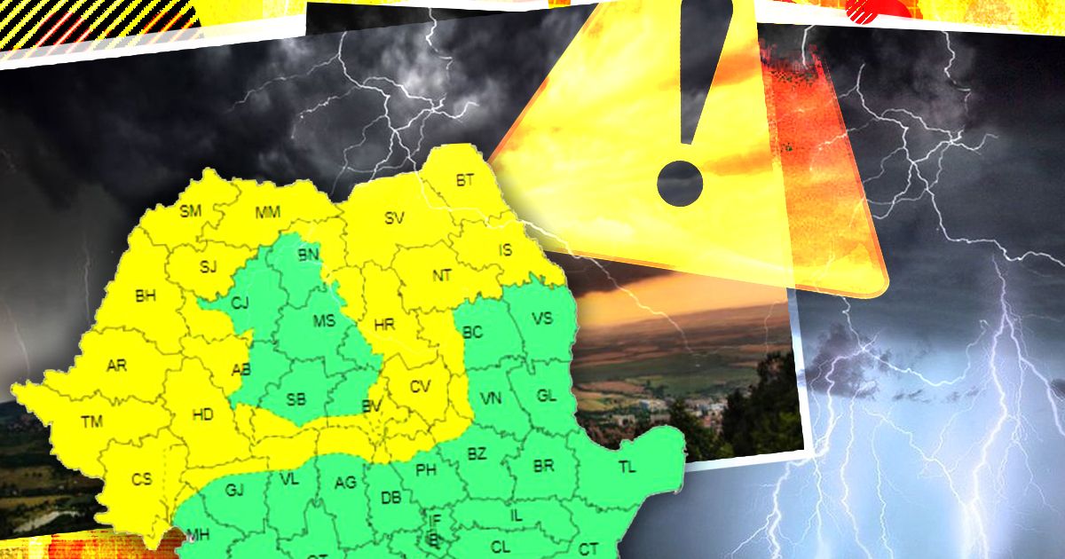 VIDEO Cod galben de vijelii în România. Care sunt zonele vizate de ploi torențiale, după valul ...