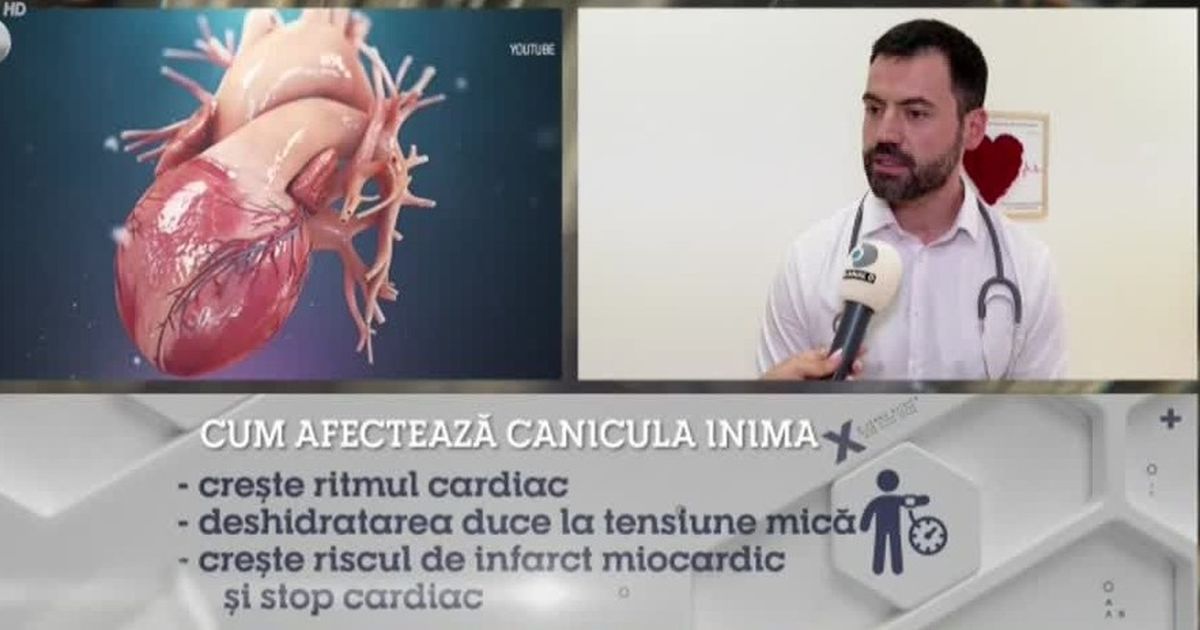 VIDEO Inima este supusă unor riscuri foarte mari pe timpul caniculei ...