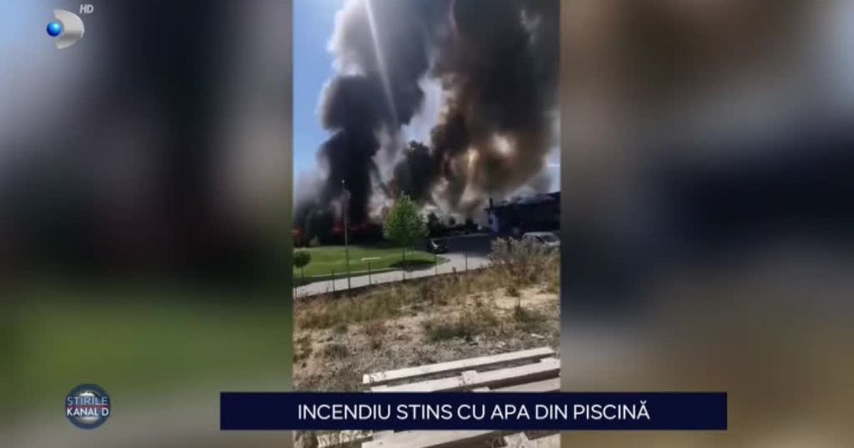 VIDEO Incendiu stins cu apa din piscină, la un cunoscut restaurant din ...