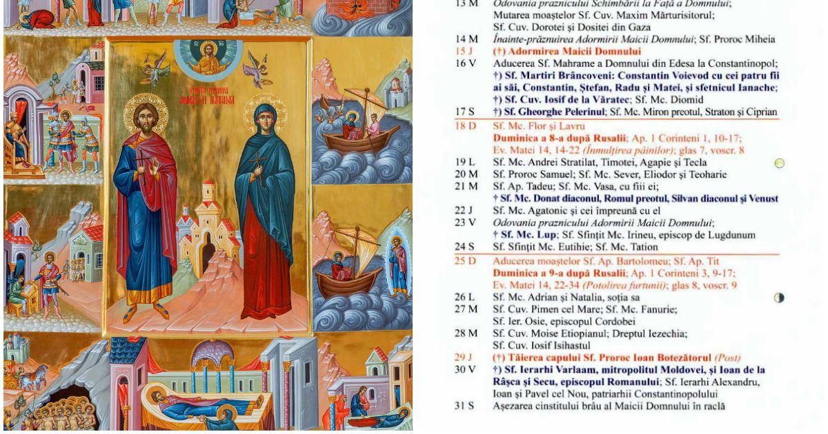 Ce sărbătoare este în Calendarul ortodox pe 26 august 2024? - Stirile ...