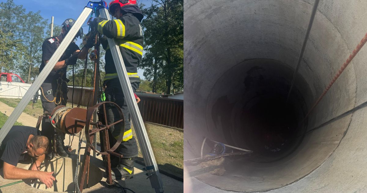 S-a aruncat într-o fântână de 10 metri adâncime, dar a supraviețuit ...