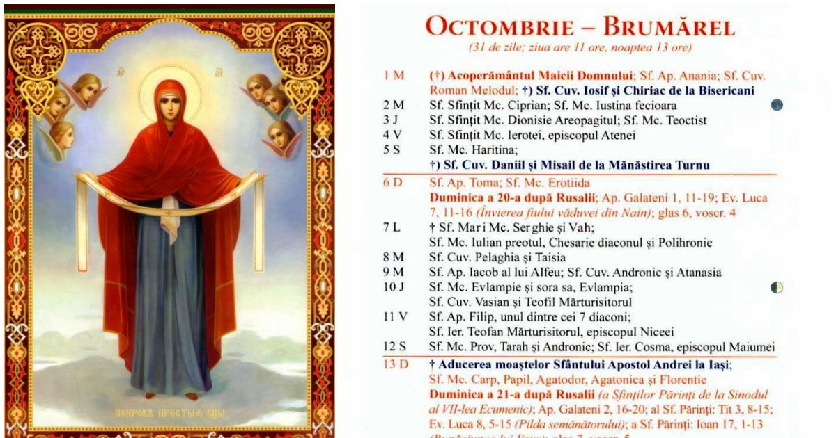 Este sărbătoare mare în Calendarul ortodox pe 1 octombrie 2024! Ce semnificație are ...