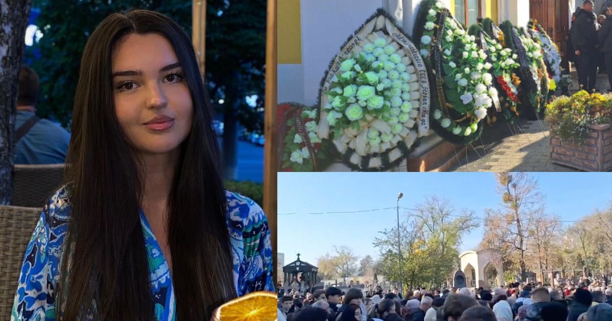 Imaginile durerii de la înmormântarea Andreei Cuciuc, înconjurată de ...