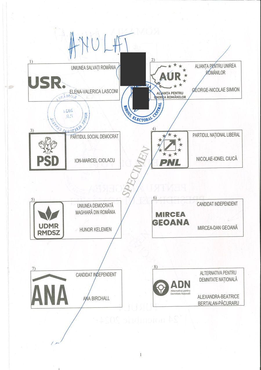 Cum arată buletinul de vot pentru alegerile prezidențiale 2024 și unde ...