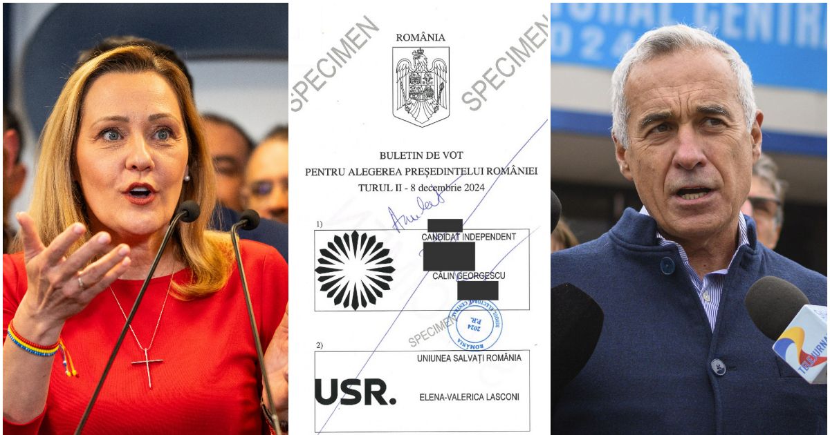 Buletin de vot prezidențiale 2024 Turul 2: Călin Georgescu vs. Elena ...