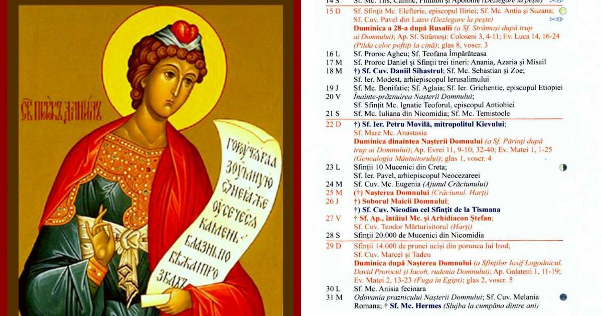 Sărbătoare mare este în Calendarul ortodox pe 17 decembrie 2024 ...