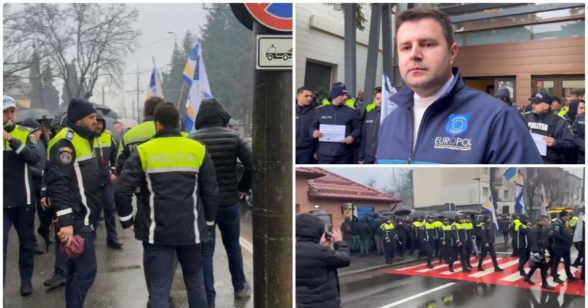 VIDEO Polițiștii din toată țara protestează împotriva tăierilor de ...