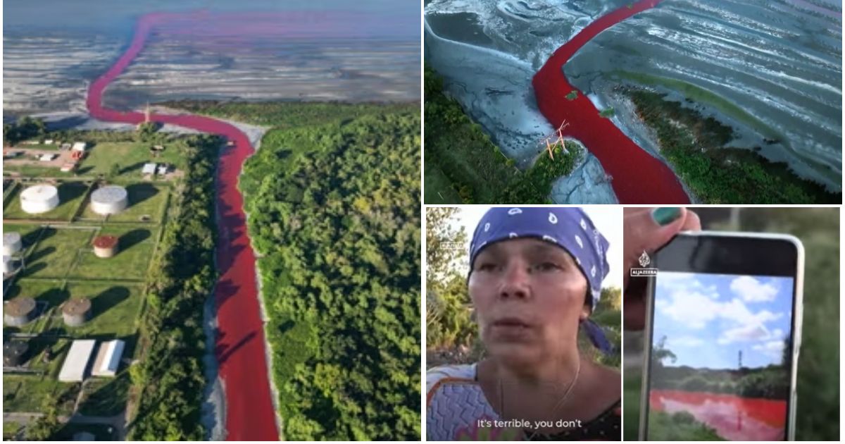 VIDEO Fenomen misterios în Argentina. Un râu uriaș s-a făcut roșu peste ...