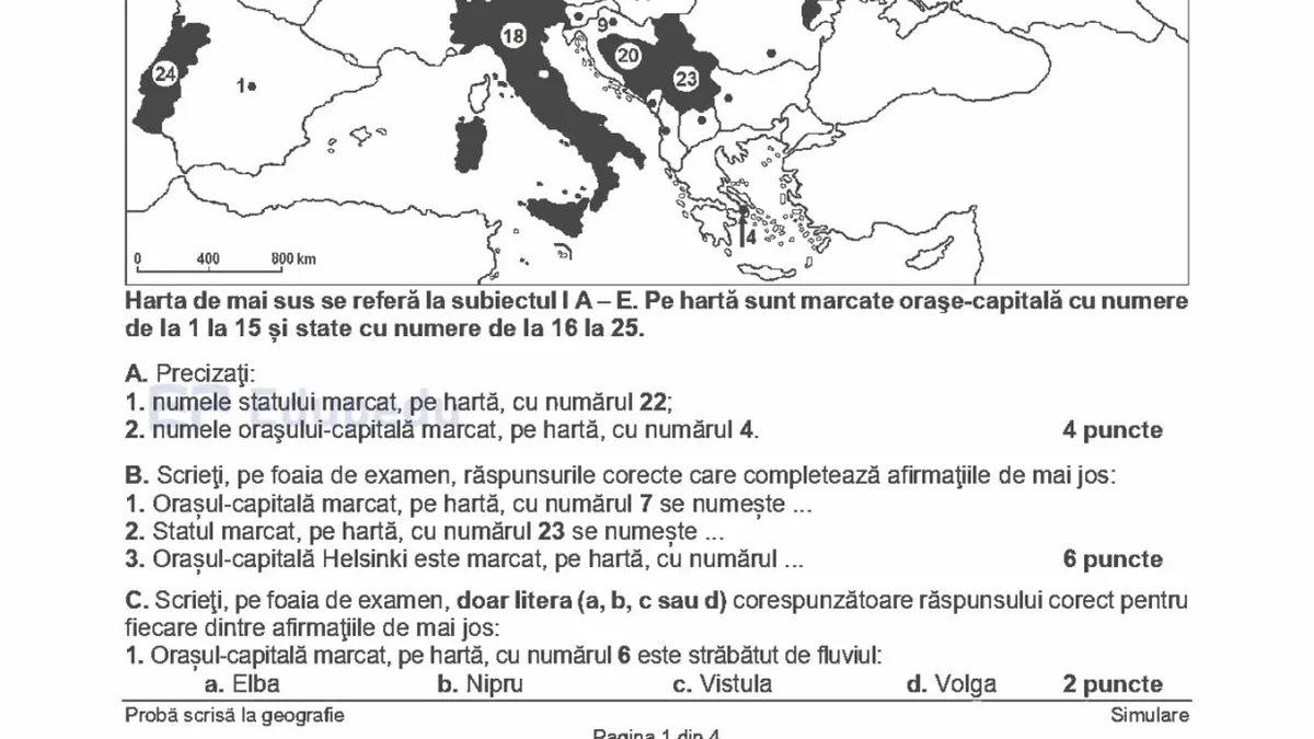 Subiecte simulare BAC 2025: Fizică, Chimie, Biologie, Informatică ...