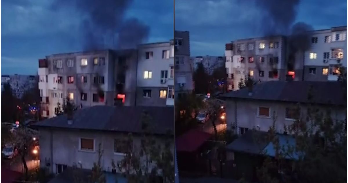 VIDEO „A bubuit tot”. Explozie urmată de incendiu. Un bloc din Ploiești ...