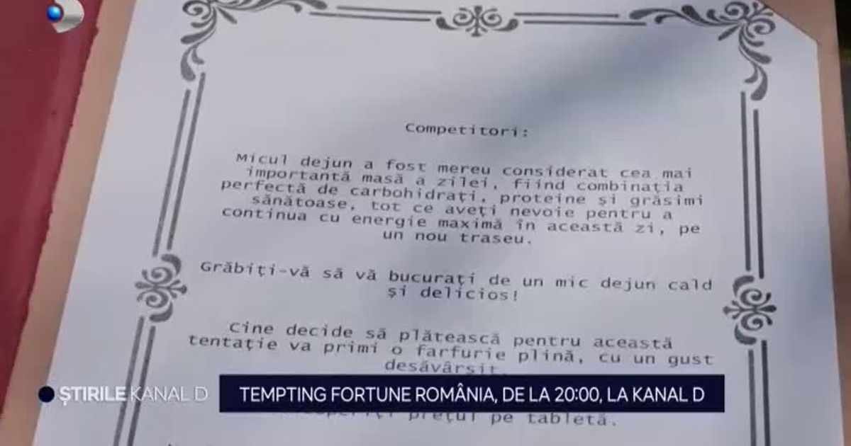 VIDEO Tempting Fortune România, de la 20.00, la Kanal D - Stirile Kanal D