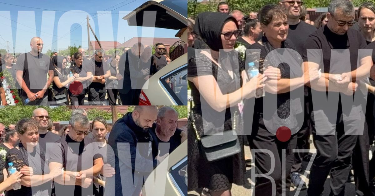 FOTO Imaginile disperării cu mama Teodorei Marcu din ziua înmormântării ...