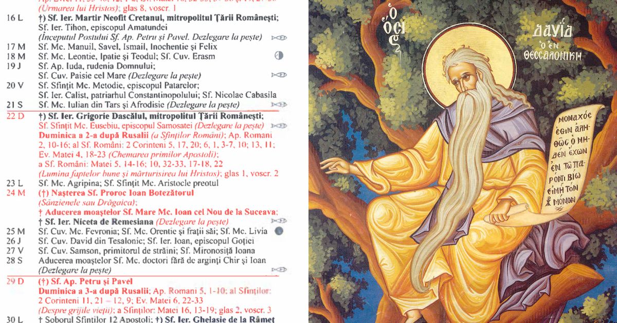 Ce sărbătoare este în Calendarul ortodox pe 26 iunie 2025? - Stirile ...