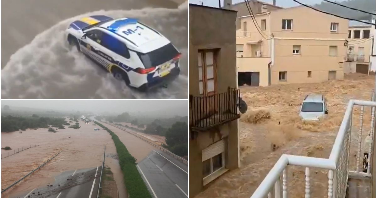 'VIDEO Imagini șocante pe străzile din Spania după inundațiile produse ...