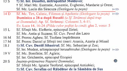 Ce sărbătoare este în Calendarul Ortodox pe 14 decembrie 2025 - Stirile ...