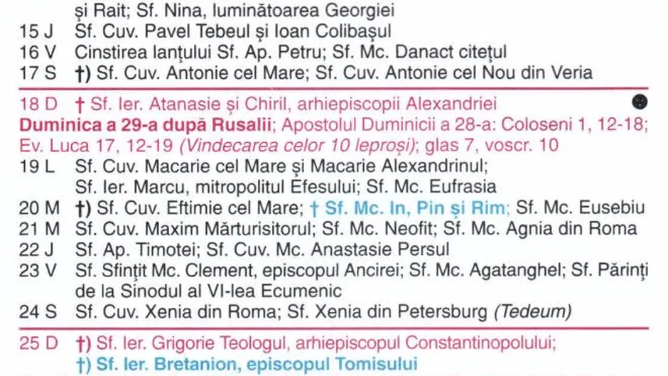 Calendar ortodox ianuarie 2026: Cele mai importante sărbători - Stirile ...