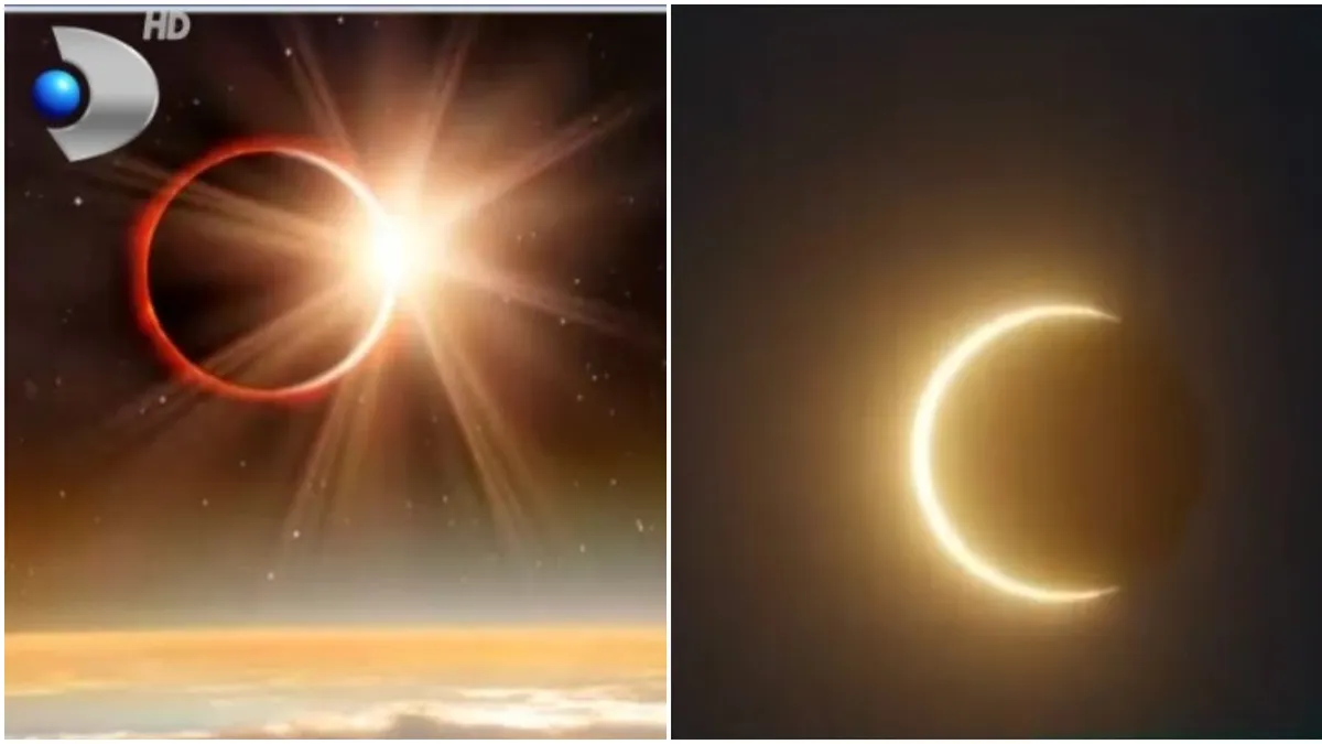 VIDEO Eclipsa inelară de soare, un spectacol astronomic rar, vizibil ...