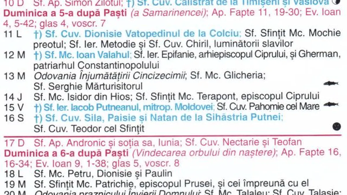 Sărbătoare mare în Calendarul ortodox pe 21 mai 2026! - Stirile Kanal D