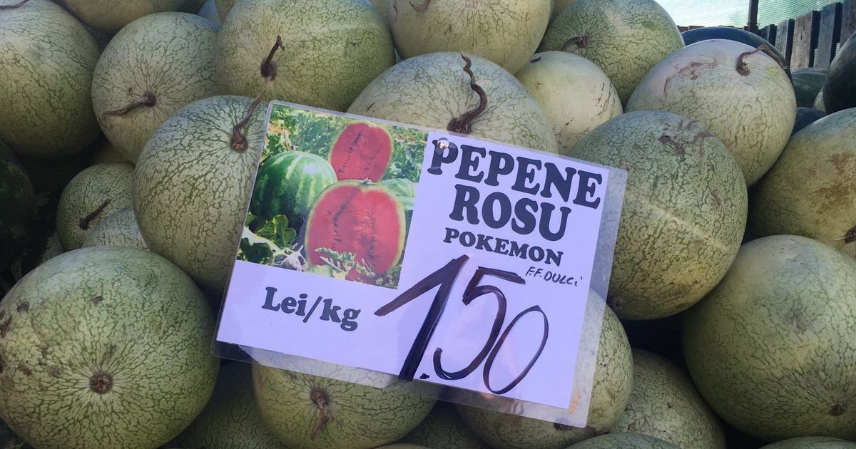 Taranii romani sunt inventivi. Au scos pe piata pepenele rosu "Pokemon ...