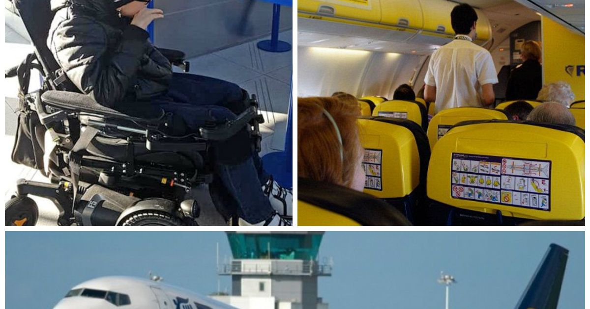 Tânăr în scaun cu rotile, dat afară din avion - Stirile Kanal D
