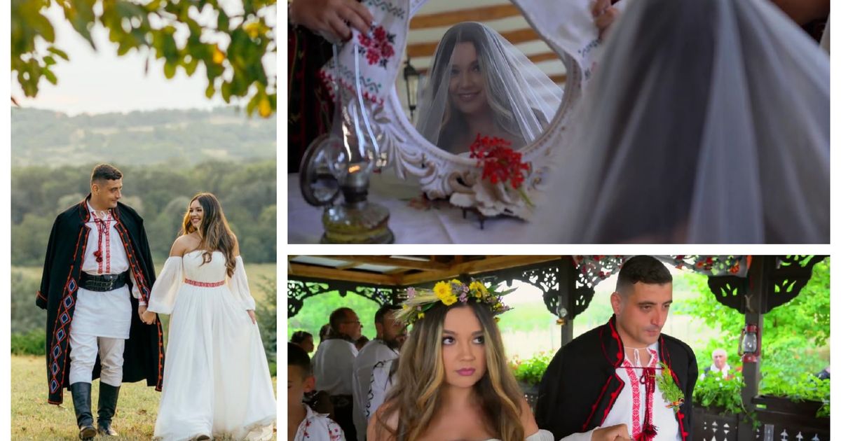 Ce rochie de mireasă a purtat Ilinca Munteanu, soția lui George Simion ...