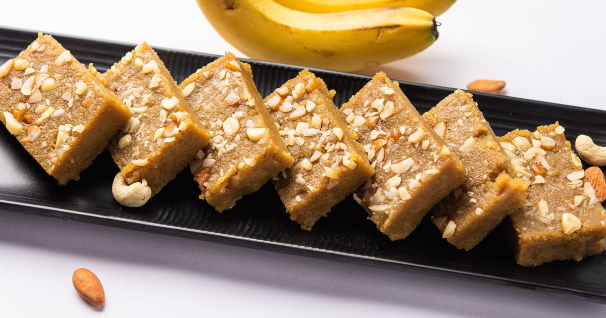 Rețetă de Burfi cu banane și nuci. Un desert tradițional indian, ușor ...
