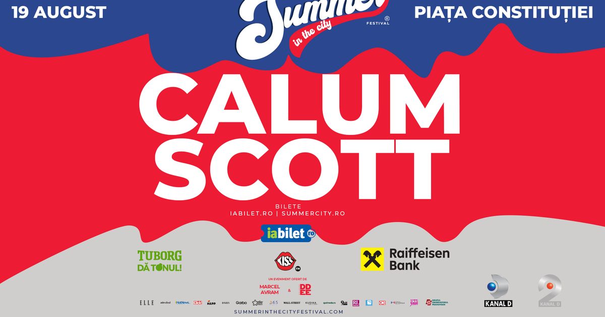 Calum Scott urcă pe scena festivalului Summer in the City din Piața ...