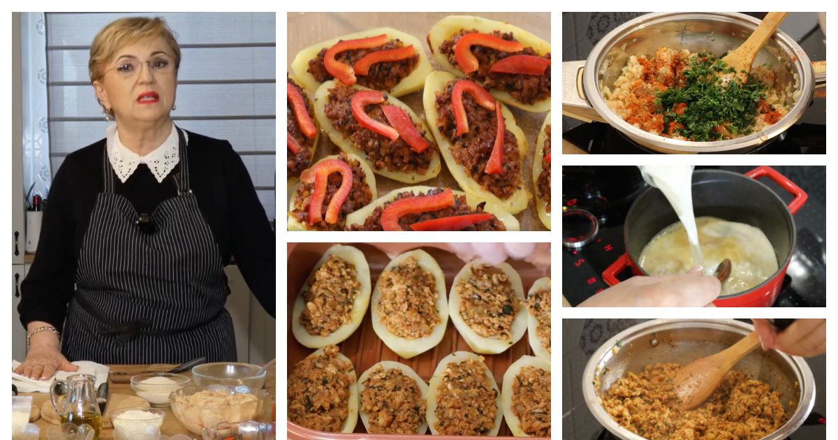 Cartofi umpluți cu carne tocată, rețeta Nicoletei Voica. „Vă vând un ...