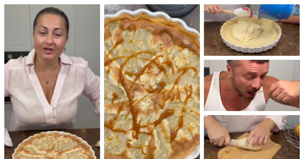Rețeta de tartă cu cremă de migdale și pere a Gabrielei Cristea! „O să ...