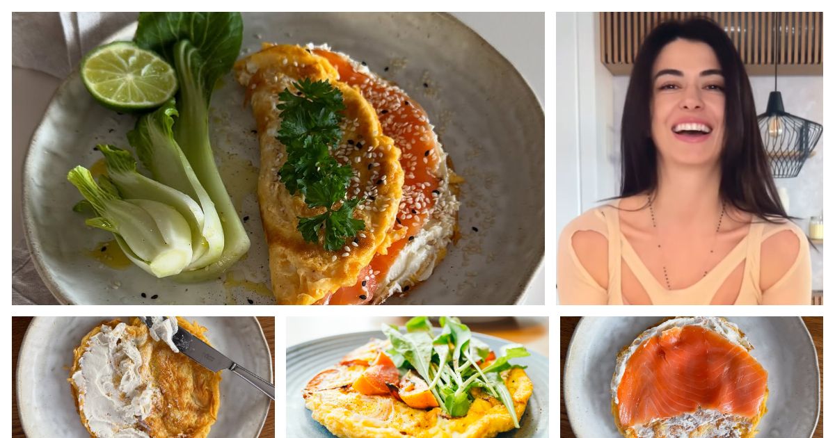 Diana Bart a pregătit o rețetă delicioasă de omletă proteică cu somon ...