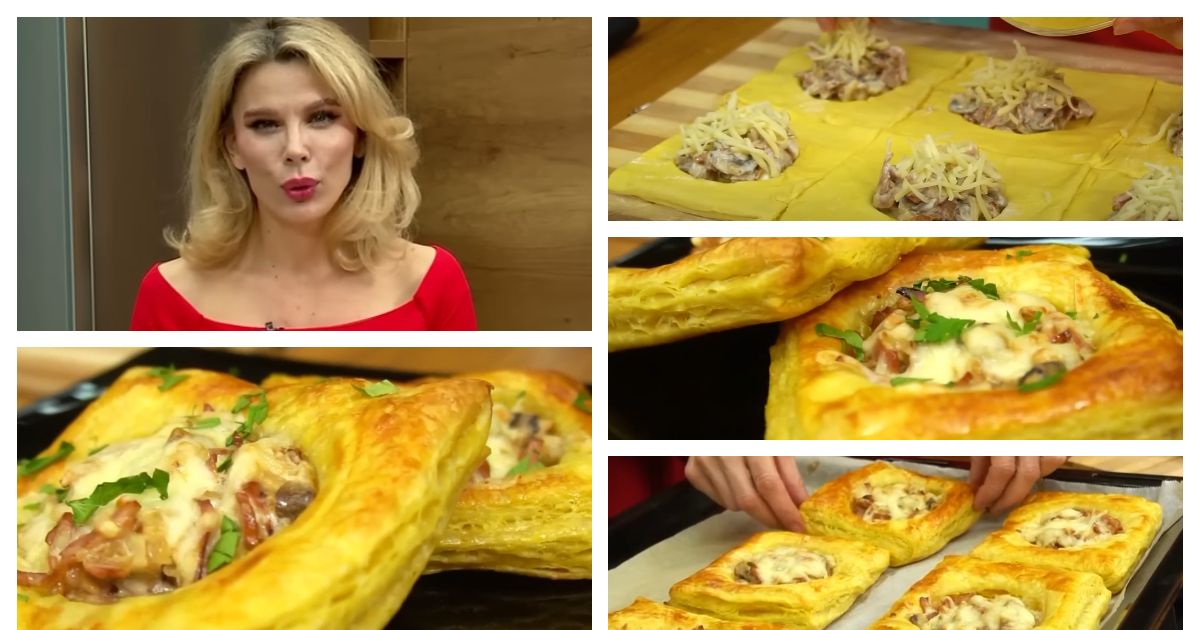 VIDEO Alina Laufer a pregătit pateuri cu bacon, ceapă și ciuperci ...