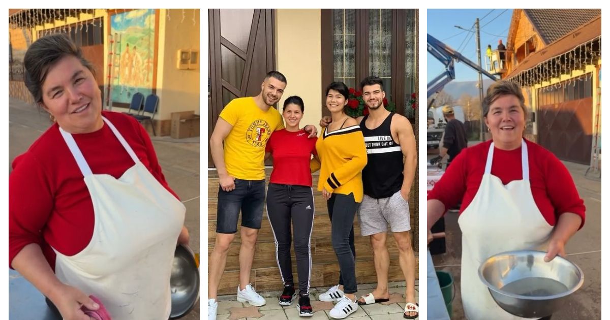 Mama Geta, în pregătirile de sărbători. A tăiat porcul și ornează casa ...