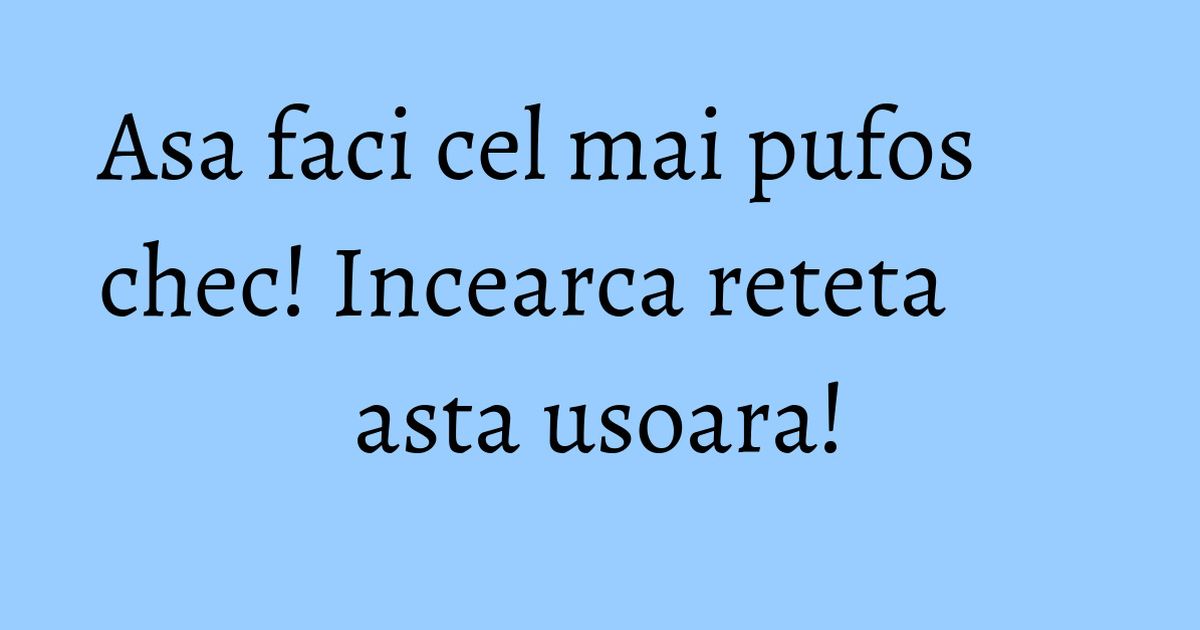 Asa faci cel mai pufos chec! Incearca reteta asta usoara! - KFetele